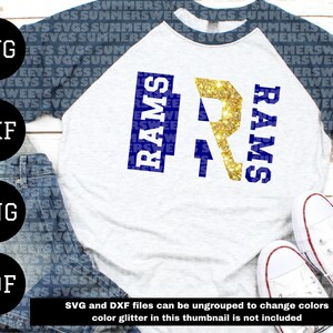Rams Svg, Ram Png, Letter R Svg, School Spirit, Word Art Svg, Cheer Svg ...