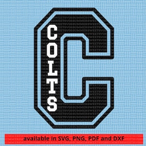 Colts Svg, Cheerleader Svg, Cheer, Team Spirit, Monogram, Letter C ...