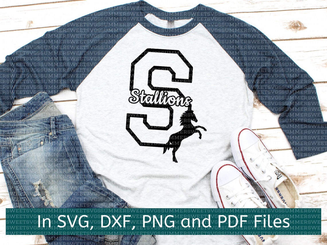 Stallions Svg Cheer Svg School Spirit Svg Cheer Mom Letter - Etsy