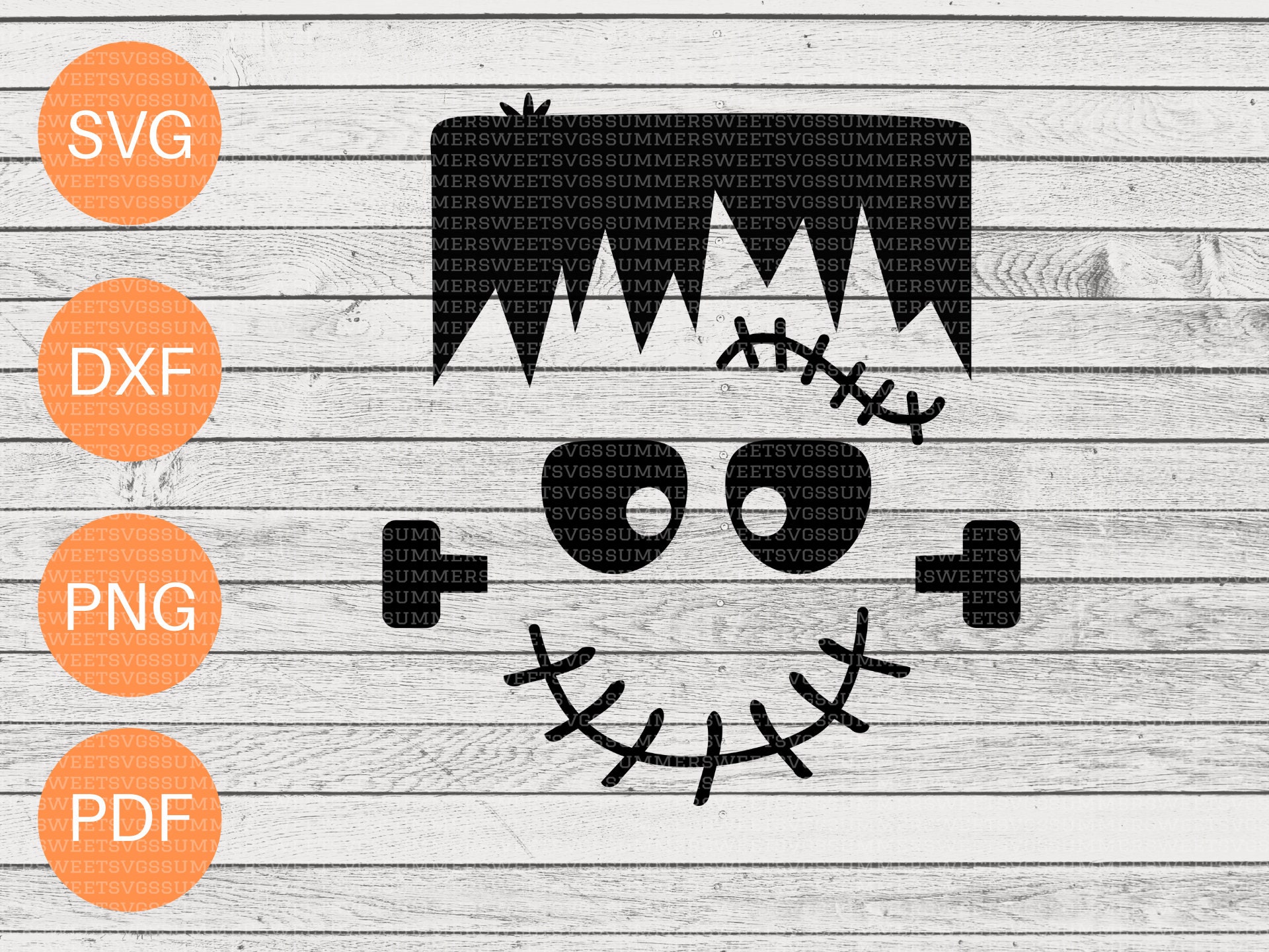 Halloween Svgfrankenstein Face SVG Monster Face Silhouette - Etsy