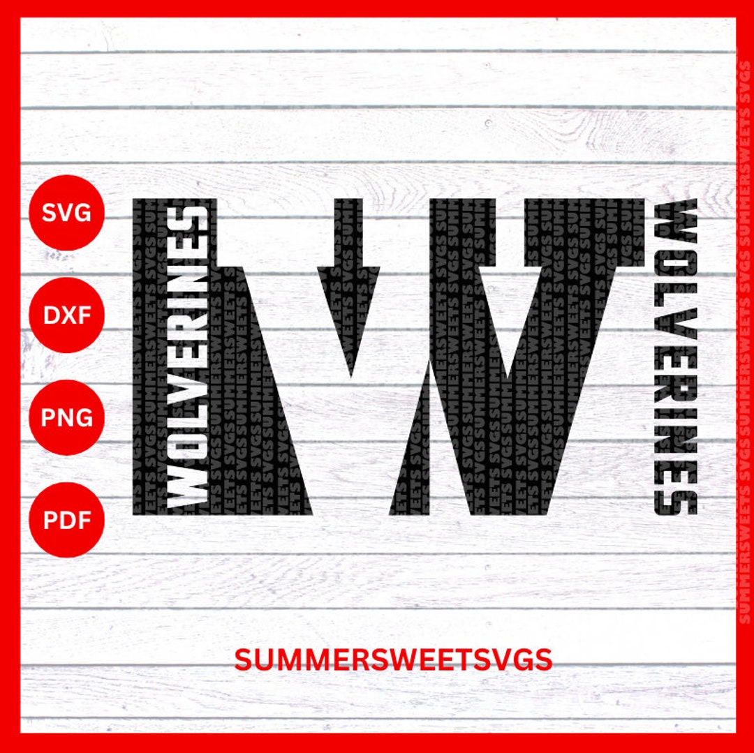 Wolverines Svg Wolverine Png School Pride Svg Mascot Svg SVG Cut File ...