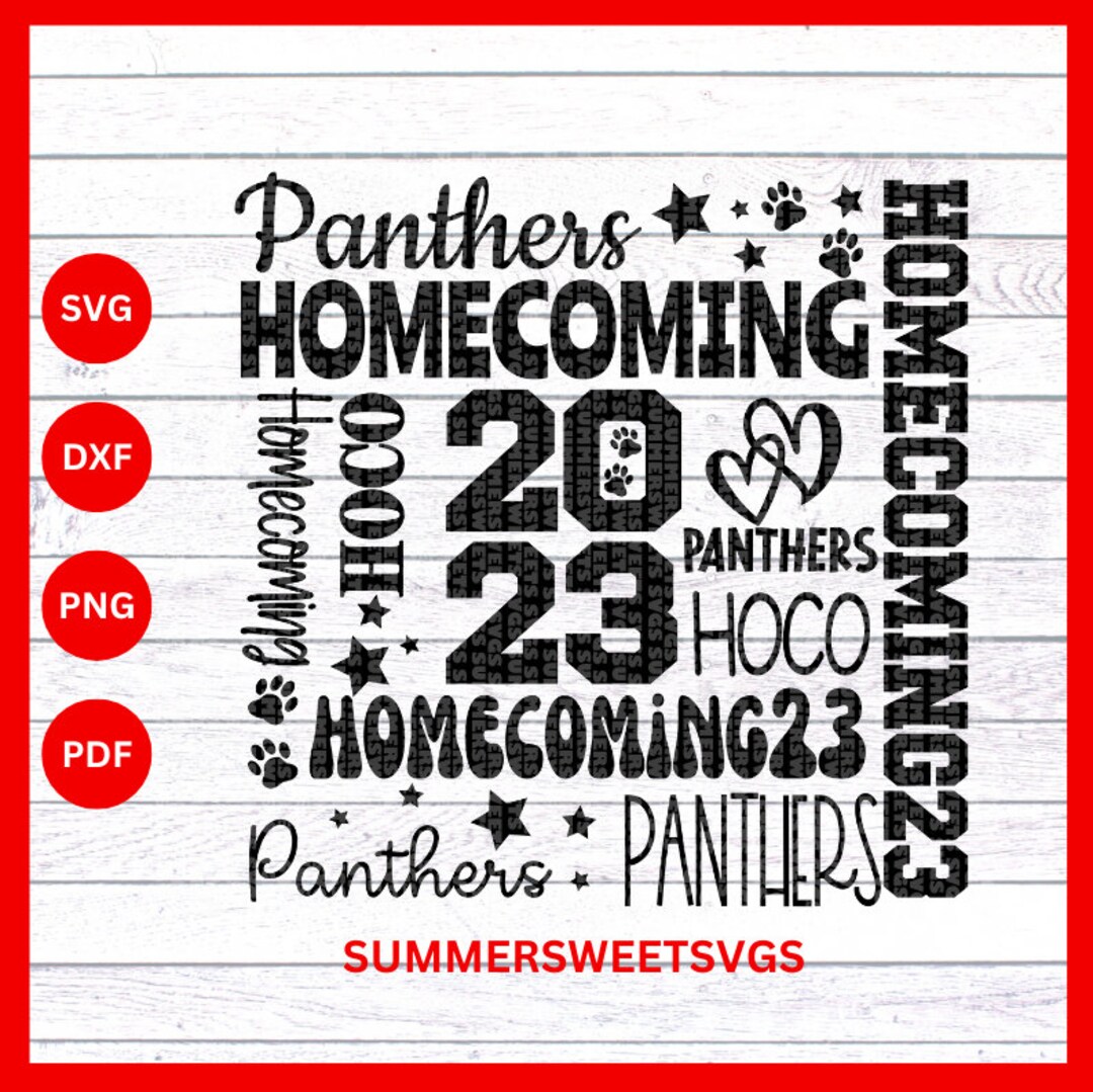 Homecoming 2023 Svg, Panthers 2023 Svg File, Homecoming Shirt Svg, Hoco ...