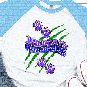 Wildcats Svg, Wildcats Png, School Spirit Svg, Scratch Marks Svg, Claw ...