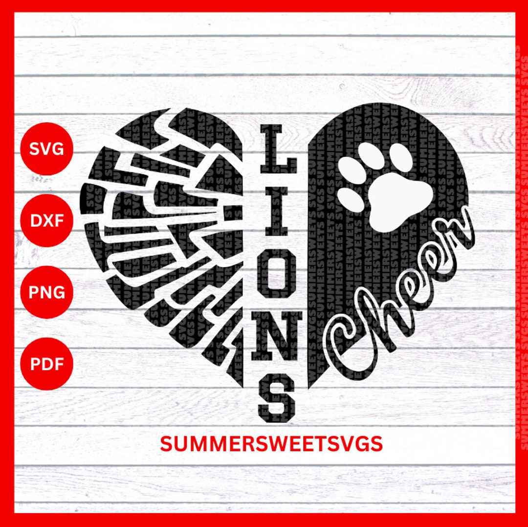 Lions, Cheer SVG, Cheer Squad, Cheer Mom, Dance Squad, Dance Teacher ...