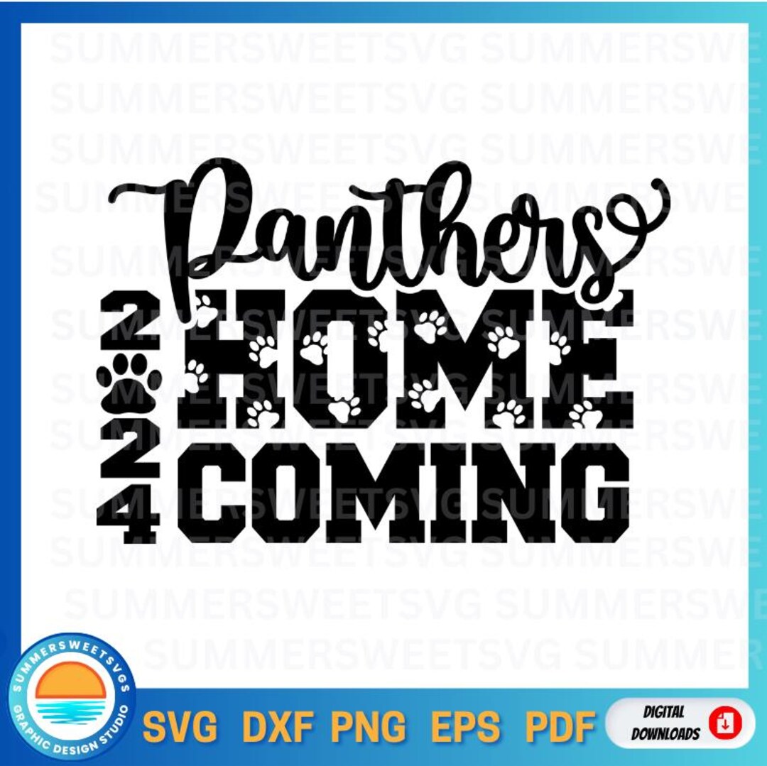 Panthers Svg, Homecoming 2024 Svg File, Panther Hoco 2024 Svg File ...