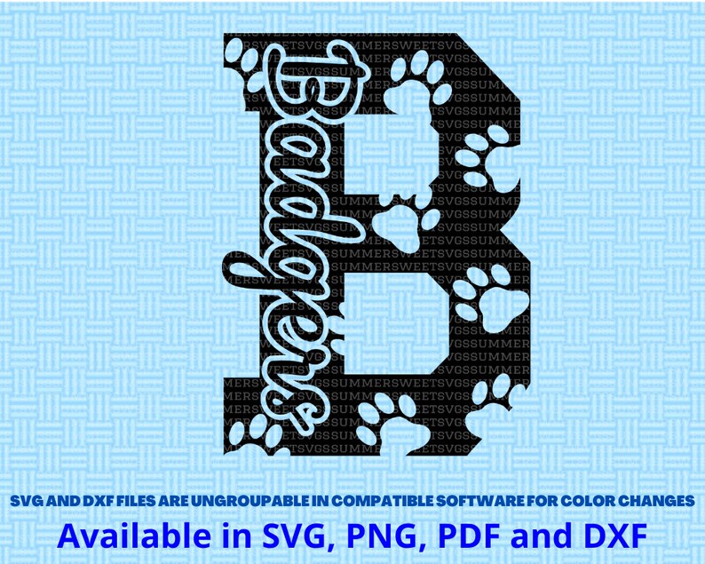 Badgers SVG Cheer Svg Varsity Letter Svg Png Dxf Cricut - Etsy