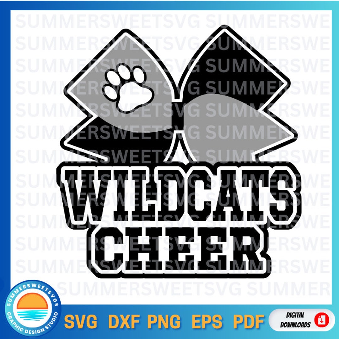 Wildcats SVG, Wildcat Png, Cheer Bow Svg, Cheerleader Svg, Cheer Squad ...