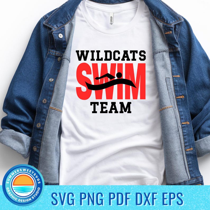 Wildcats Swim Team Svg, Swim SVG, Swim Design, Aquatic Sports, Swimming ...