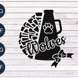 Wolves Cheer SVG, Cheerleader, Wolves, Wolves Shirt Svg, Wolves, Cricut ...