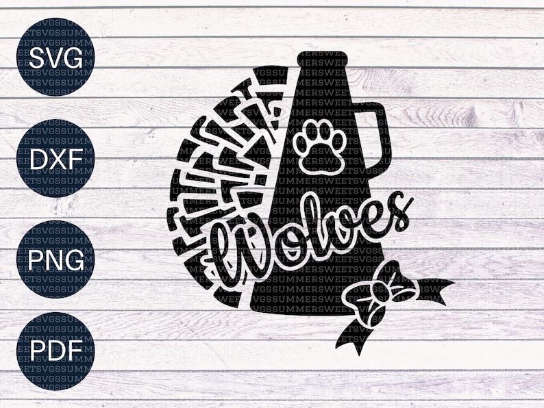 Wolves Cheer SVG Cheerleader Wolves Wolves Shirt Svg - Etsy