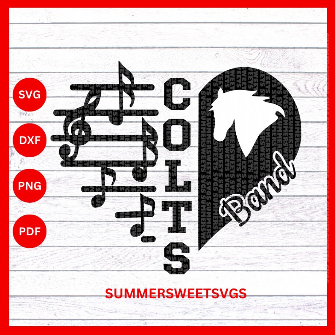 Colts SVG Marching Band Svg High School Band Team Spirit - Etsy