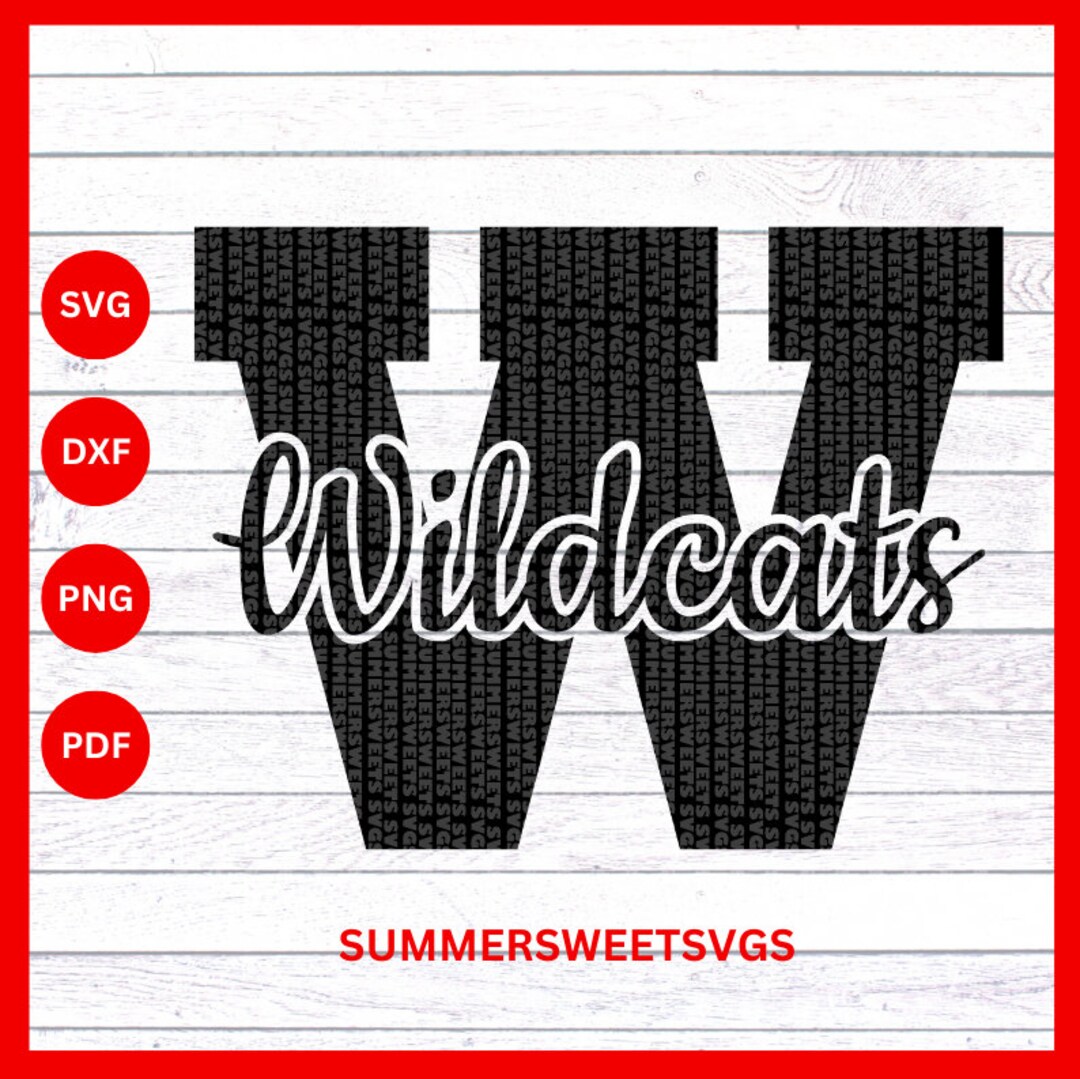 Wildcats Svg Wildcats Png School Spirit Svg Letter W Svg - Etsy