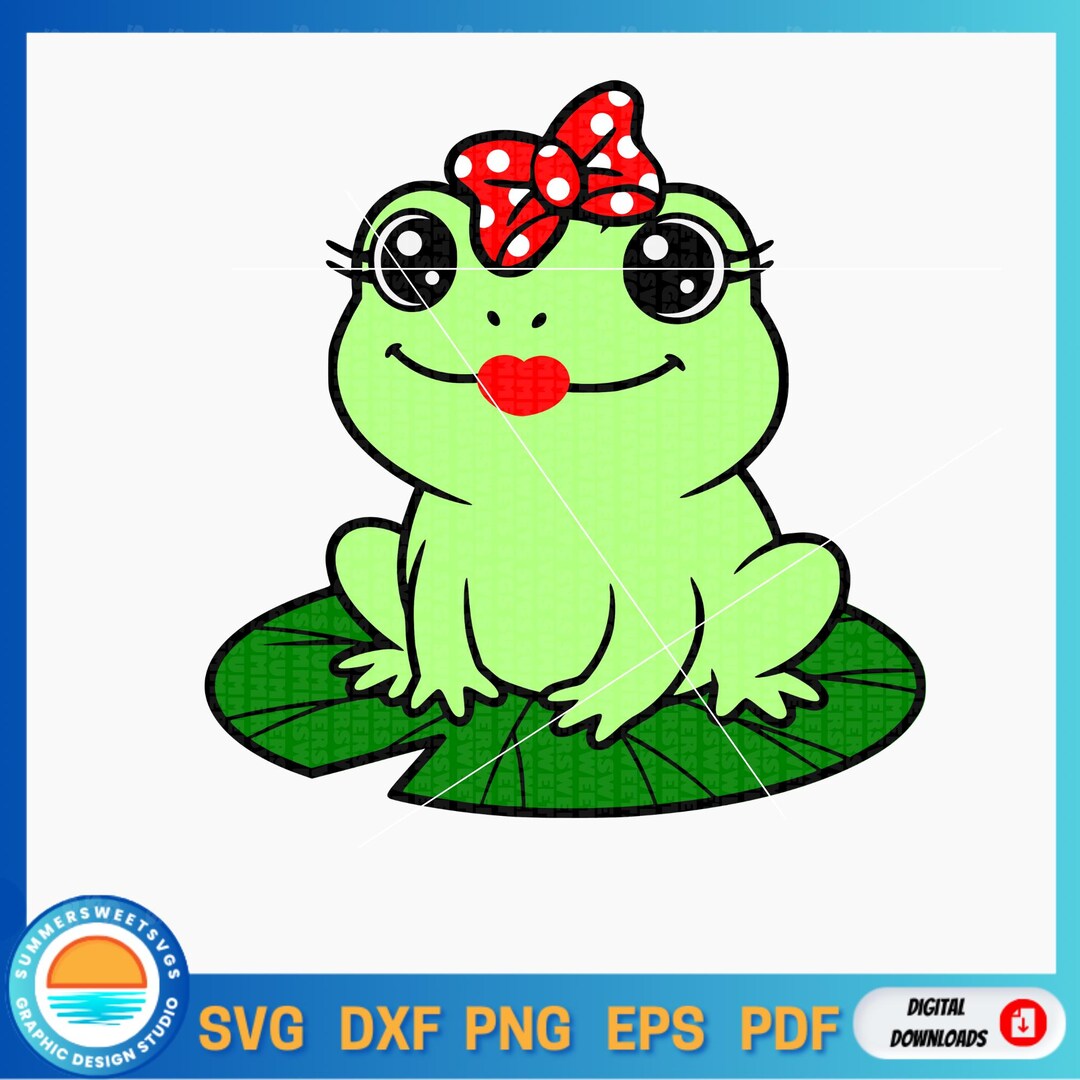 Baby Girl Frog SVG, Layered Cut File, Cute Frog Princess Cutting File ...