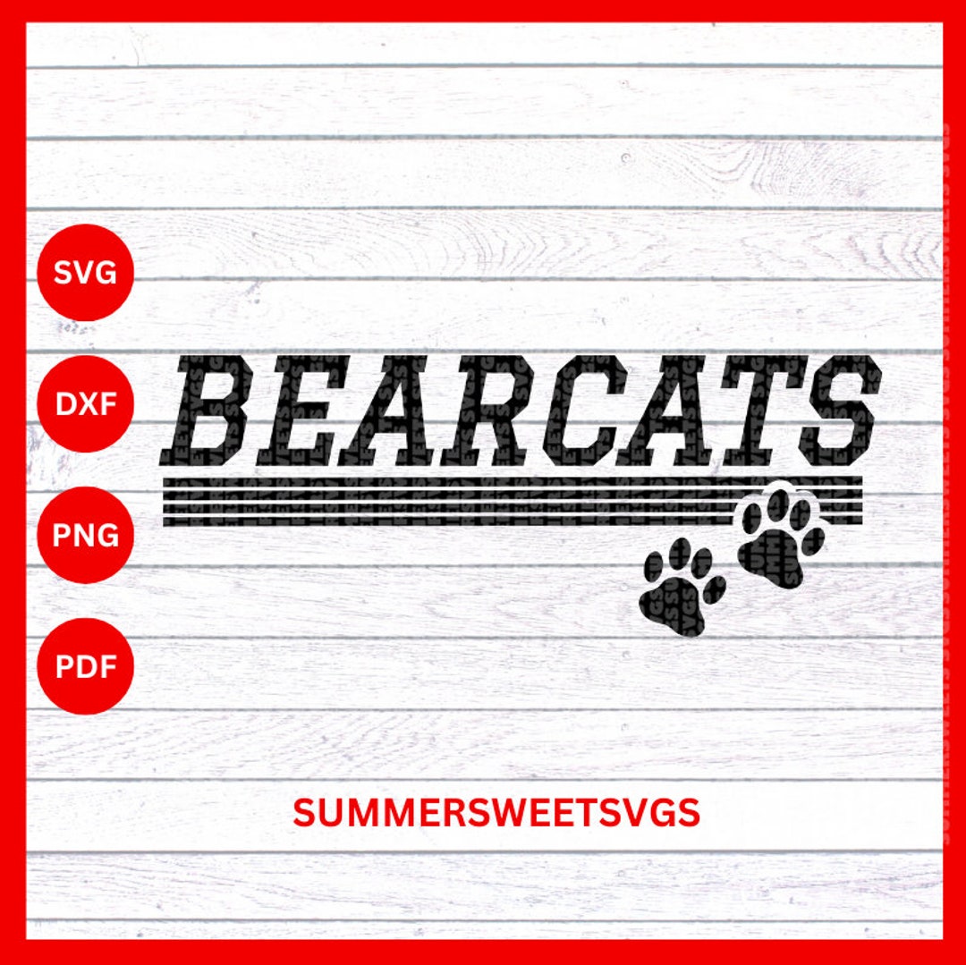 Bearcats Svg, Bearcat Svg, Bearcats Cheer SVG, Bearcat, Bearcats Svg ...