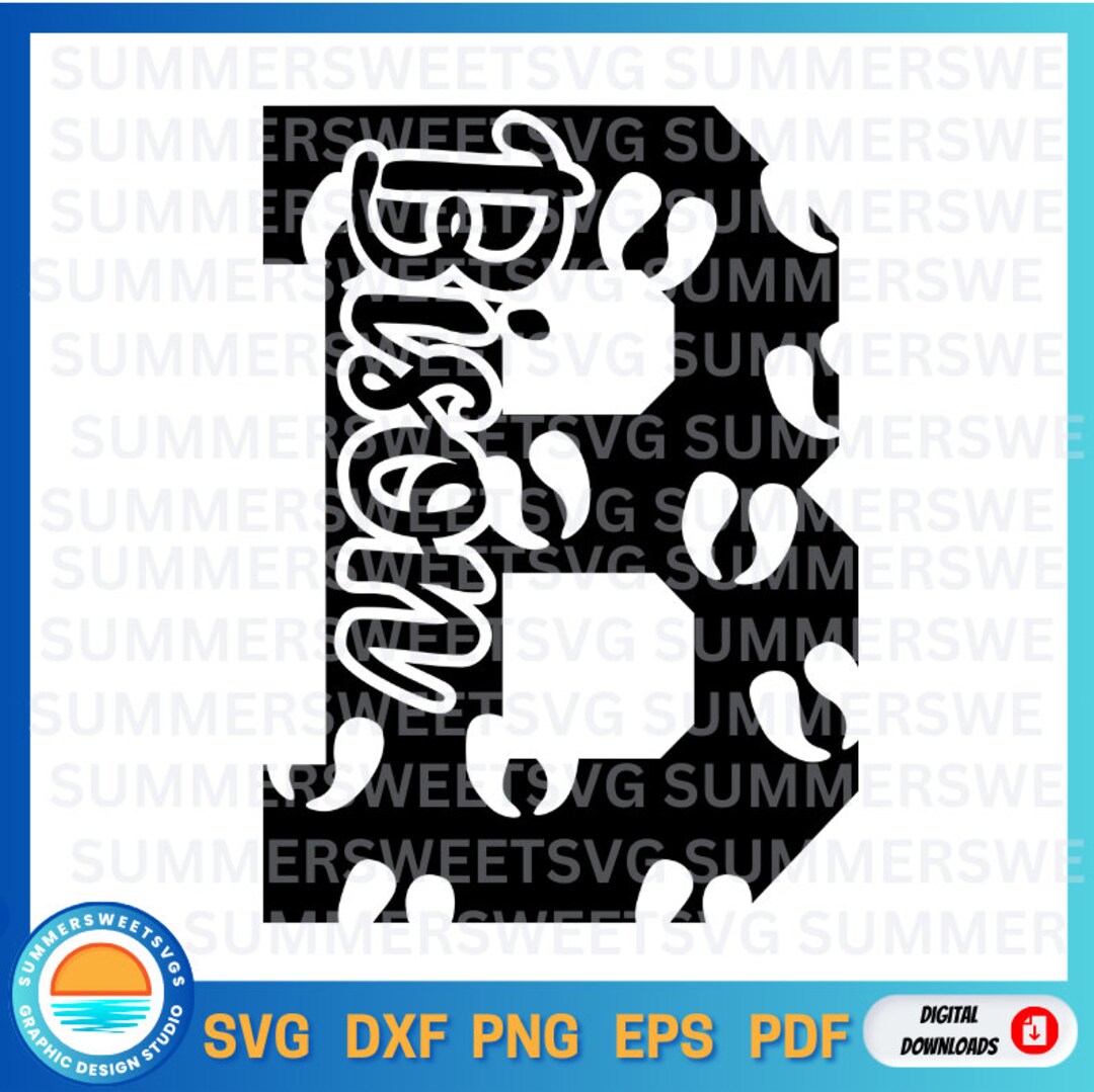 Bison Svg, Dxf Png, Printable Letter B, Cheer Mom Design, Cricut Cut ...
