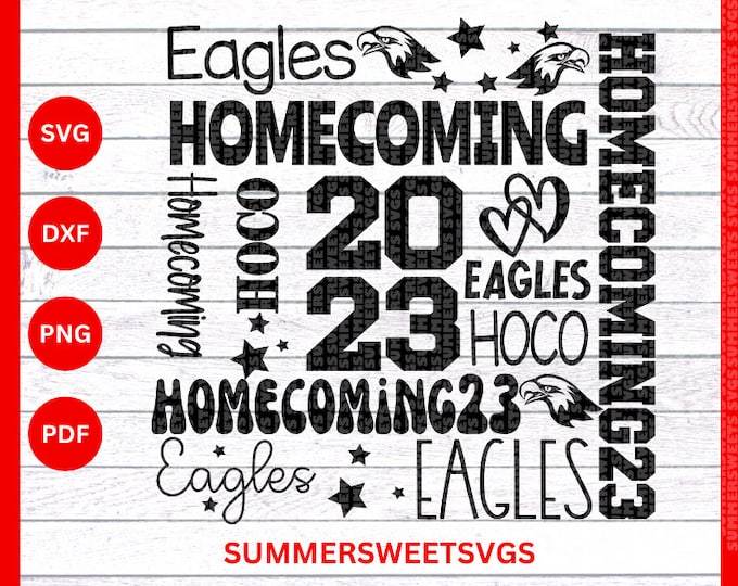 Homecoming 2023 Svg, Eagles 2023 Svg File, Homecoming Shirt Svg, Hoco ...
