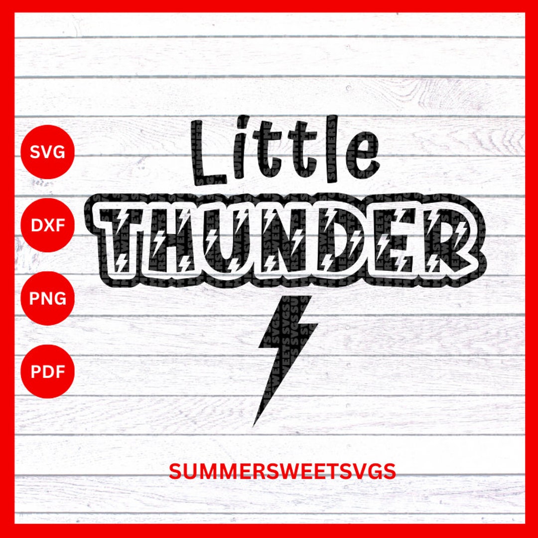 Thunder SVG, Lightning Bolt SVG, Little Thunder, Elementary School ...