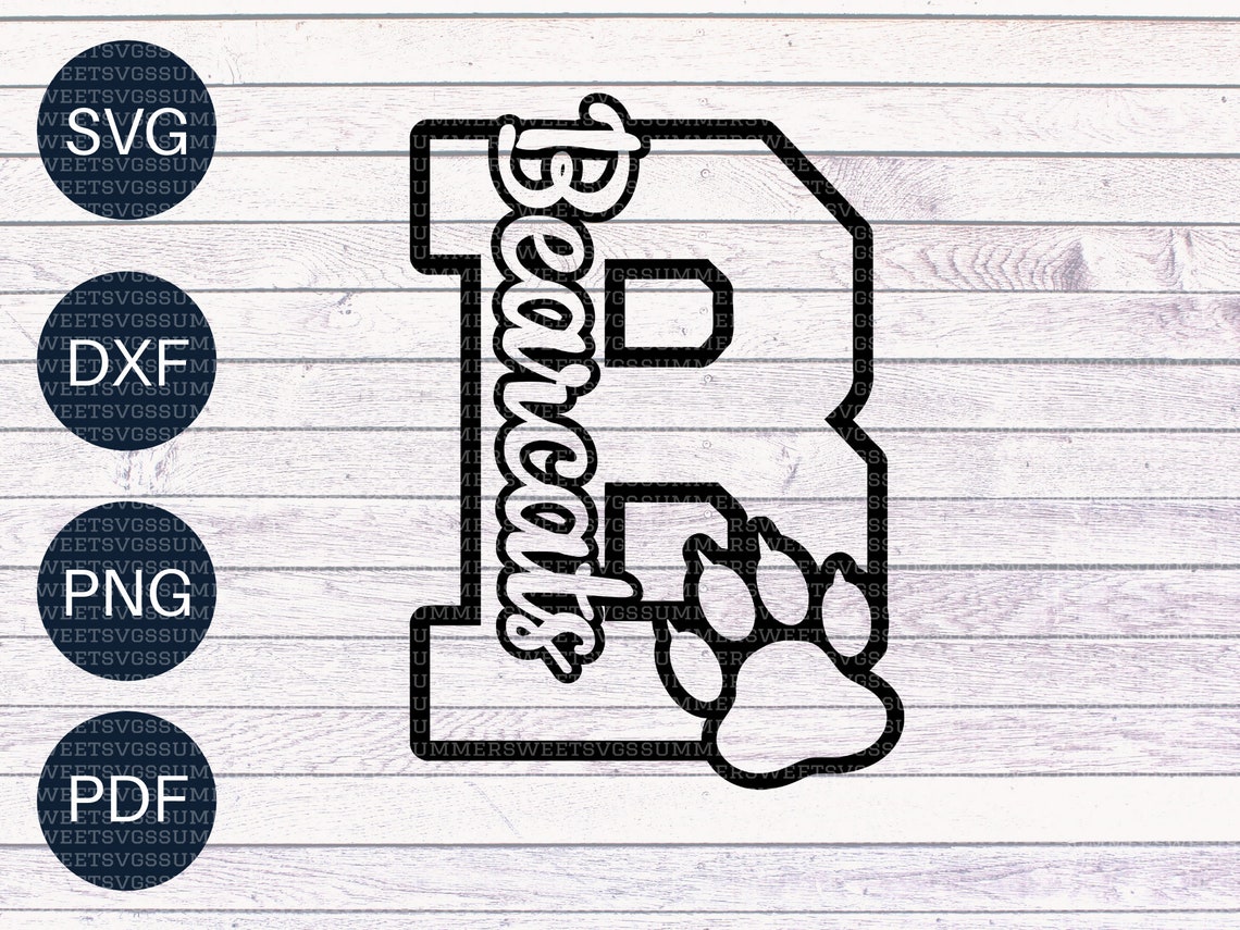 Bearcats Svg File Paw Print Design Svg Cheer Shirt Svg Team - Etsy