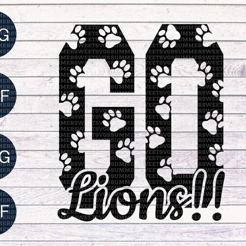 Go Lions Svg Cut File Cricut Cut File Dxf Png Design for - Etsy