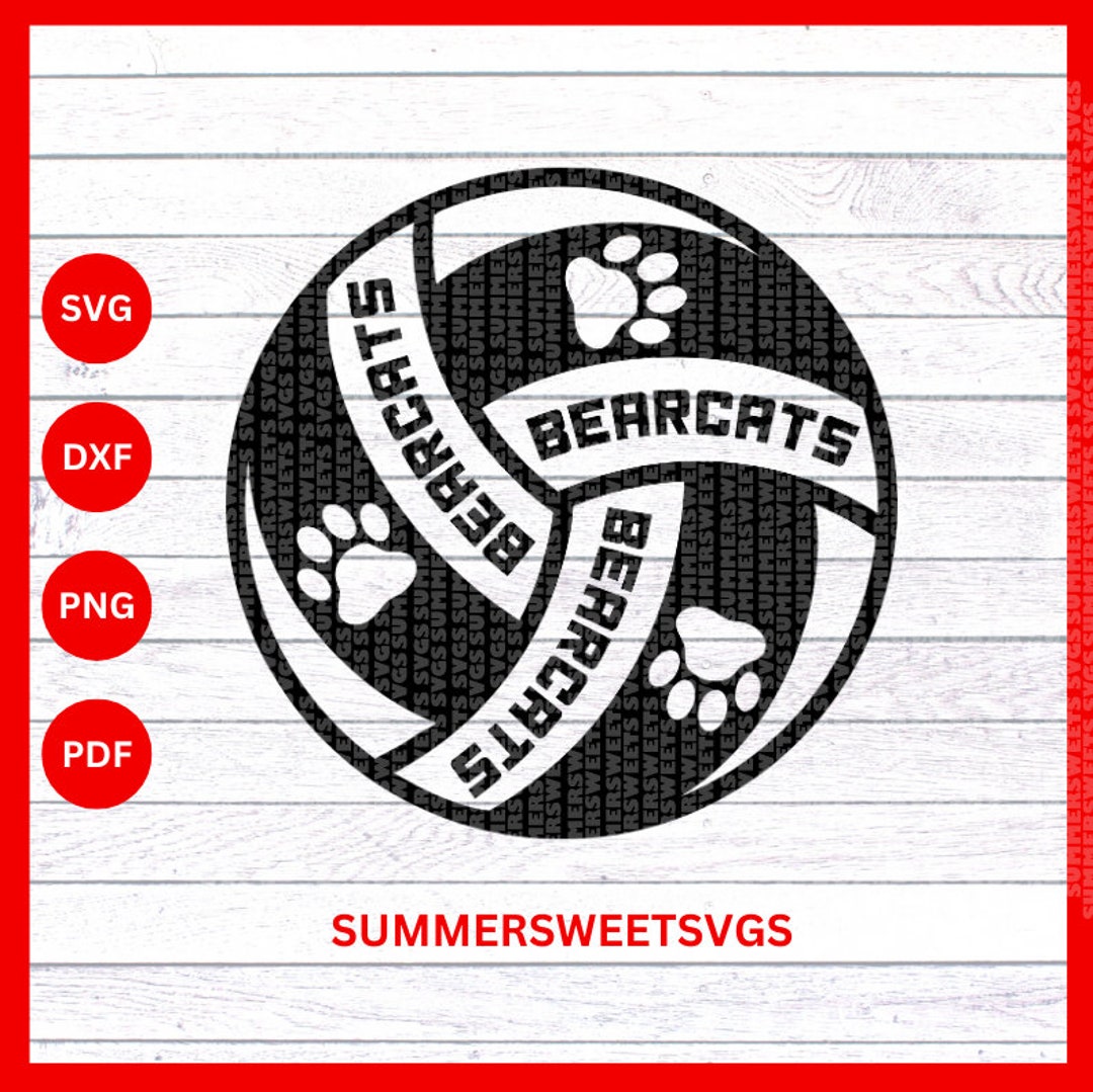 Bearcats svg alegría espíritu de equipo varisty svg - Etsy México