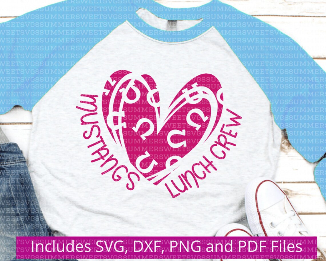 Mustangs Cafeteria Crew SVG Lunch crew svg lunchroom | Etsy