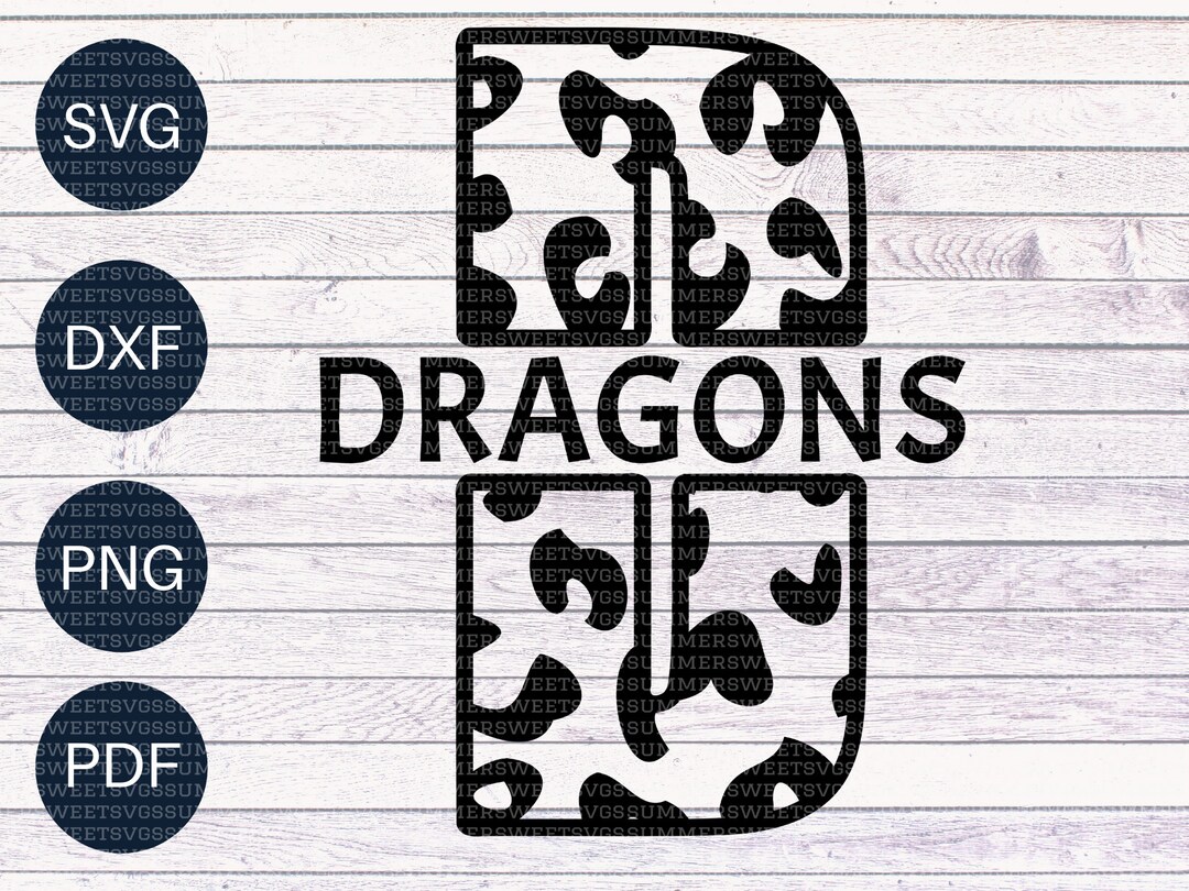 Dragons Svg Leopard Print Svg School Pride Cut File Cheer - Etsy