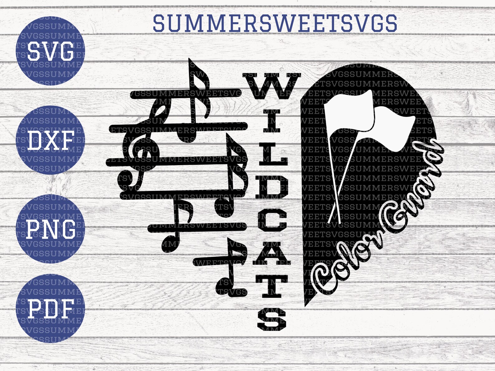 Wildcats Svgband SVG Color Guard Svg Music Heart Design - Etsy