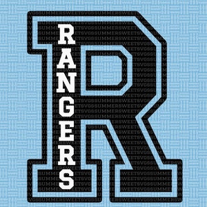 Rangers Svg, Cheerleader Svg, Monogram, Silhouette, Team Spirit Svg ...