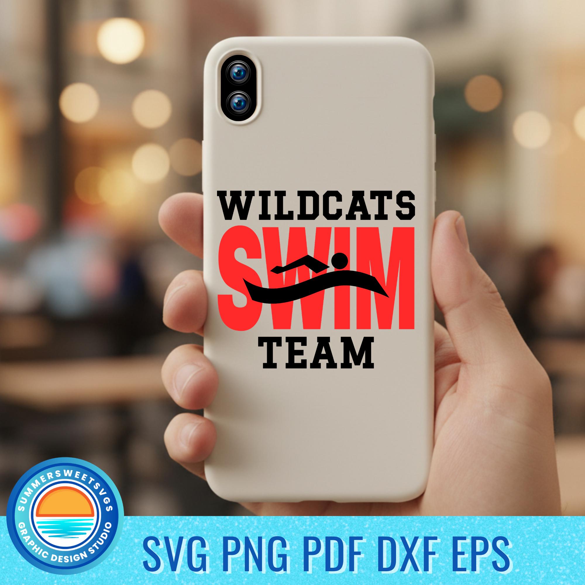 Wildcats Swim Team SVG PNG DXF, Aquatic Sports Design ,dive Team ...