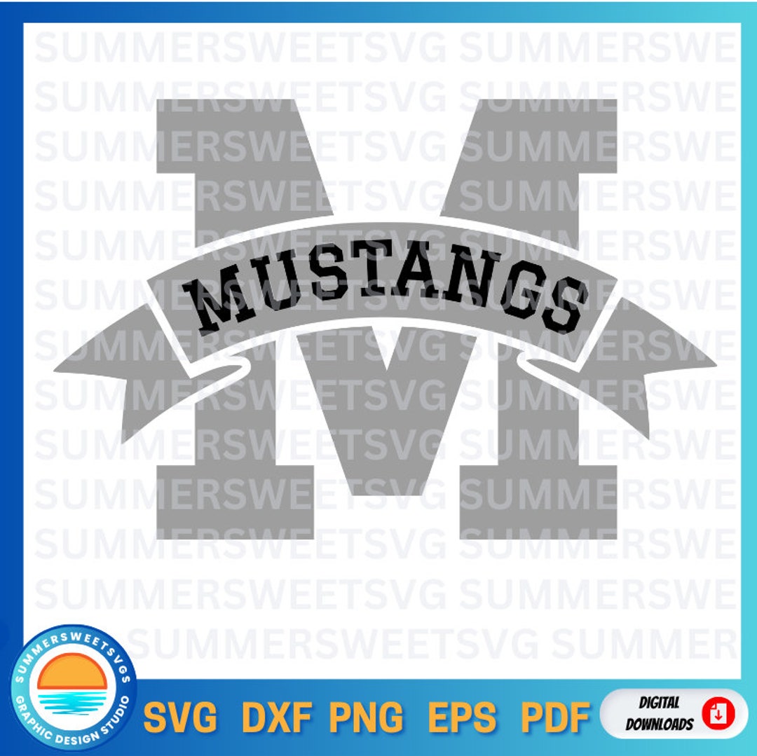 Mustangs Svg, Monogram, School Pride Svg, Boys Design, School Spirit ...