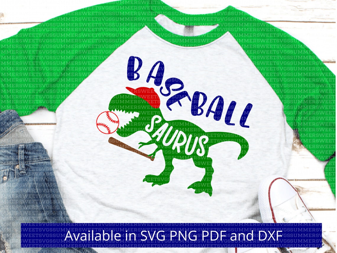 Baseball Svg Baseball Dinosaur Svg Kids Baseball Cute Dino - Etsy