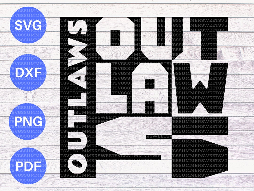 Outlaws Svg Dxf Png Team Spirit Cheer Mom Cricut Cut Files - Etsy