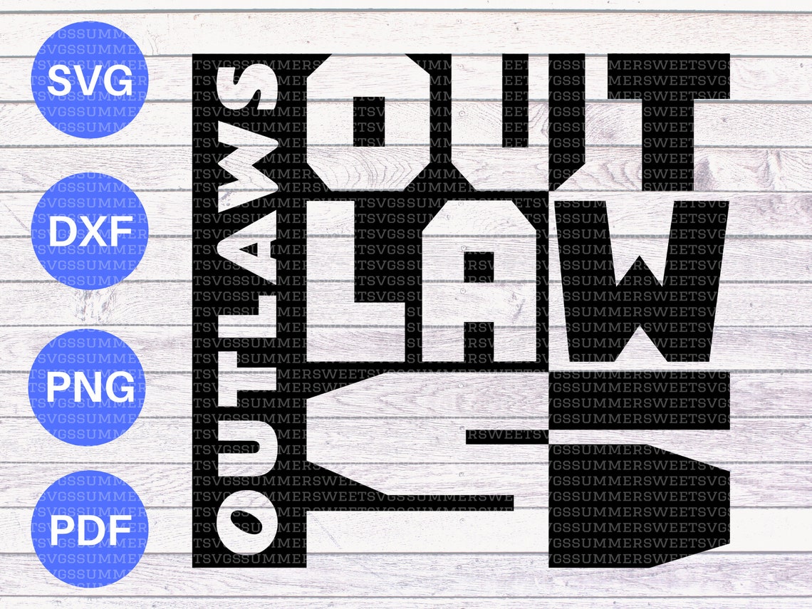 Outlaws Svg Dxf Png Team Spirit Cheer Football Mom Outlaws - Etsy