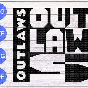 Outlaws Svg Dxf Png Team Spirit Cheer Mom Cricut Cut Files Digital Cut ...