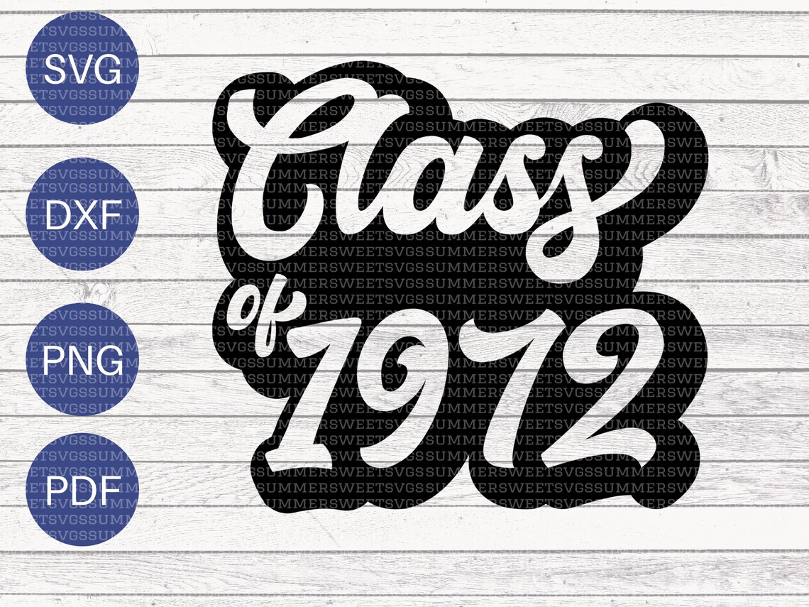 Class of 1972 Svg Class Reunion SVG Fifty Year Reunion SVG - Etsy