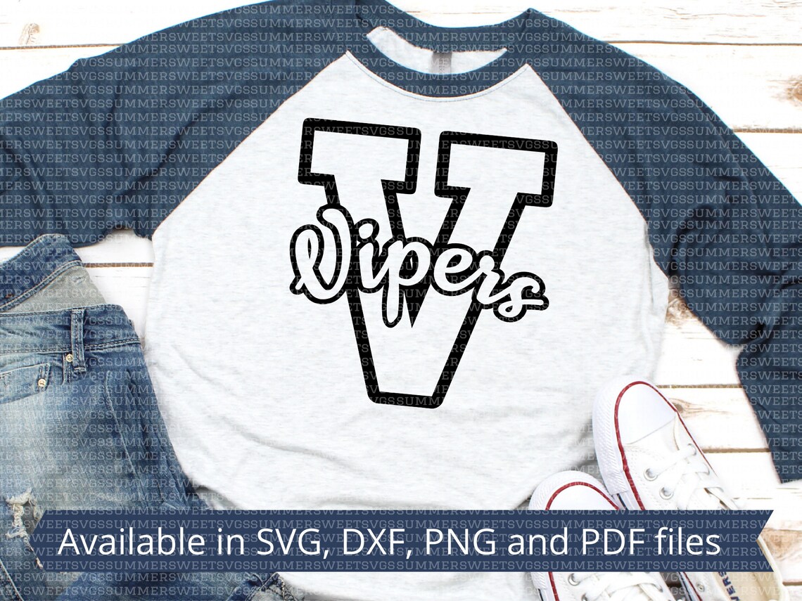 Vipers Svg Dxf Png Boys Cheer Letter V Cheer Mom Vipers Design - Etsy