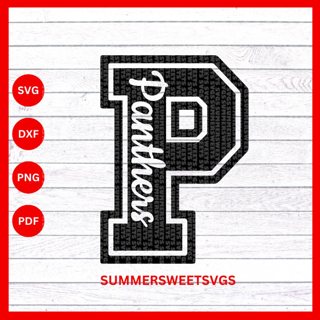 Panthers Svg, Cheer svg, Letra P svg, animar mamá, espíritu de equipo ...