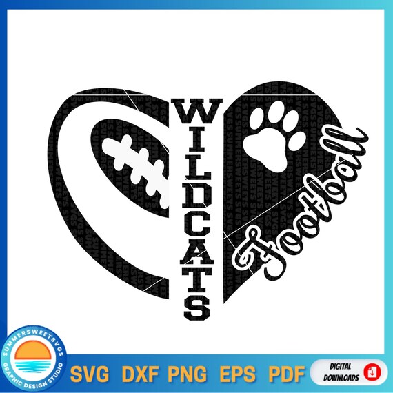 Wildcats Paw Football Logo