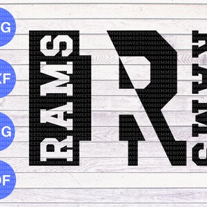 Rams Svg, Ram Png, Letter R Svg, School Spirit, Word Art Svg, Cheer Svg ...