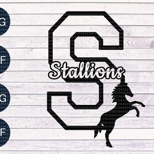 Stallions Svg Cheer Svg School Spirit Svg Cheer Mom Letter - Etsy