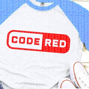 Code Red Svg, Fire Svg, Word Art Svg, Red Sublimation Design ...