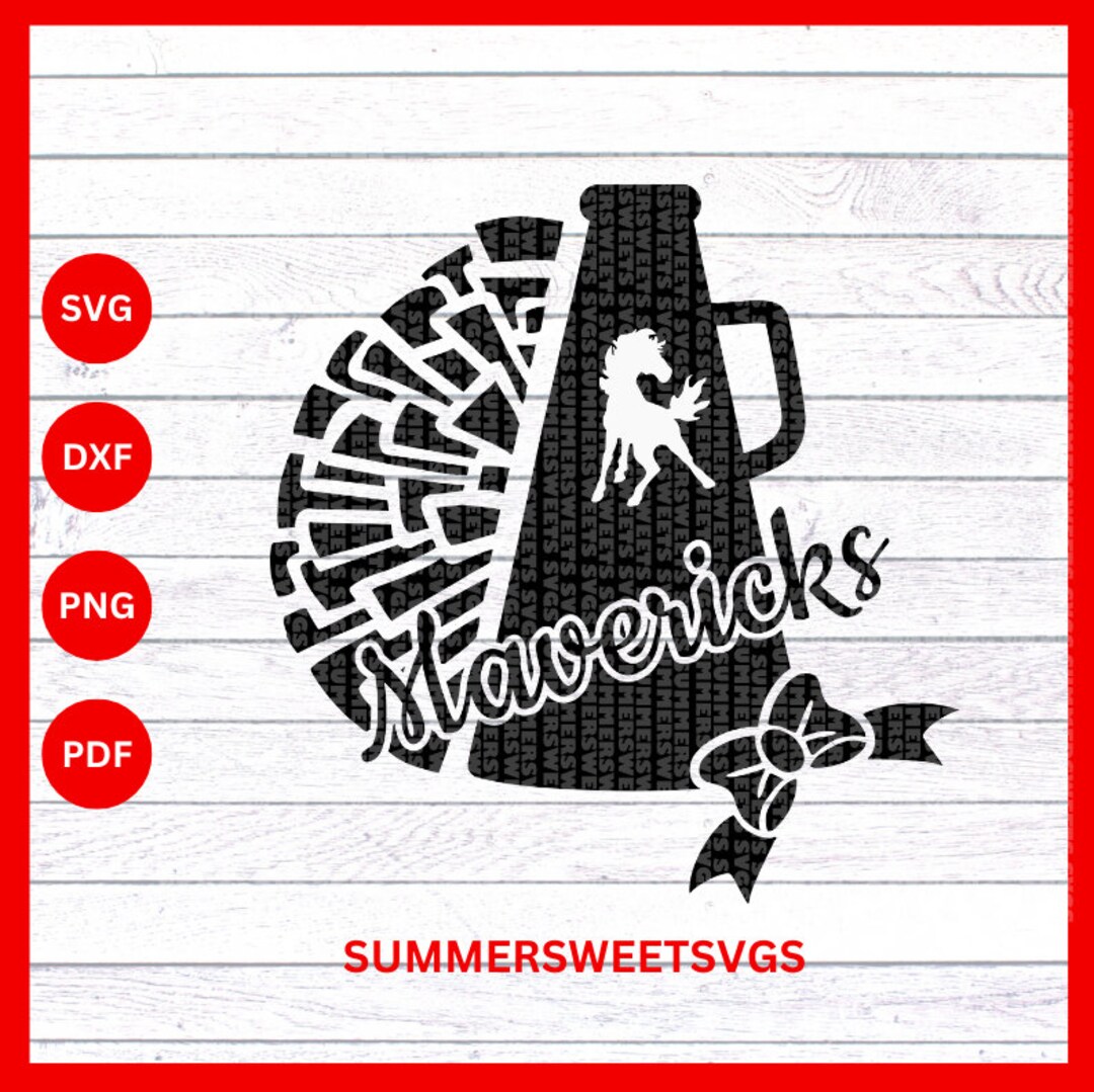 Mavericks Cheer SVG Megaphone Svg Cheer Mom Svg Png Dxf - Etsy
