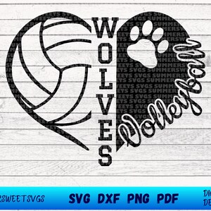 Wolves Svg Volleyball Mom Svg Volleyball Svg Cheer Svg - Etsy