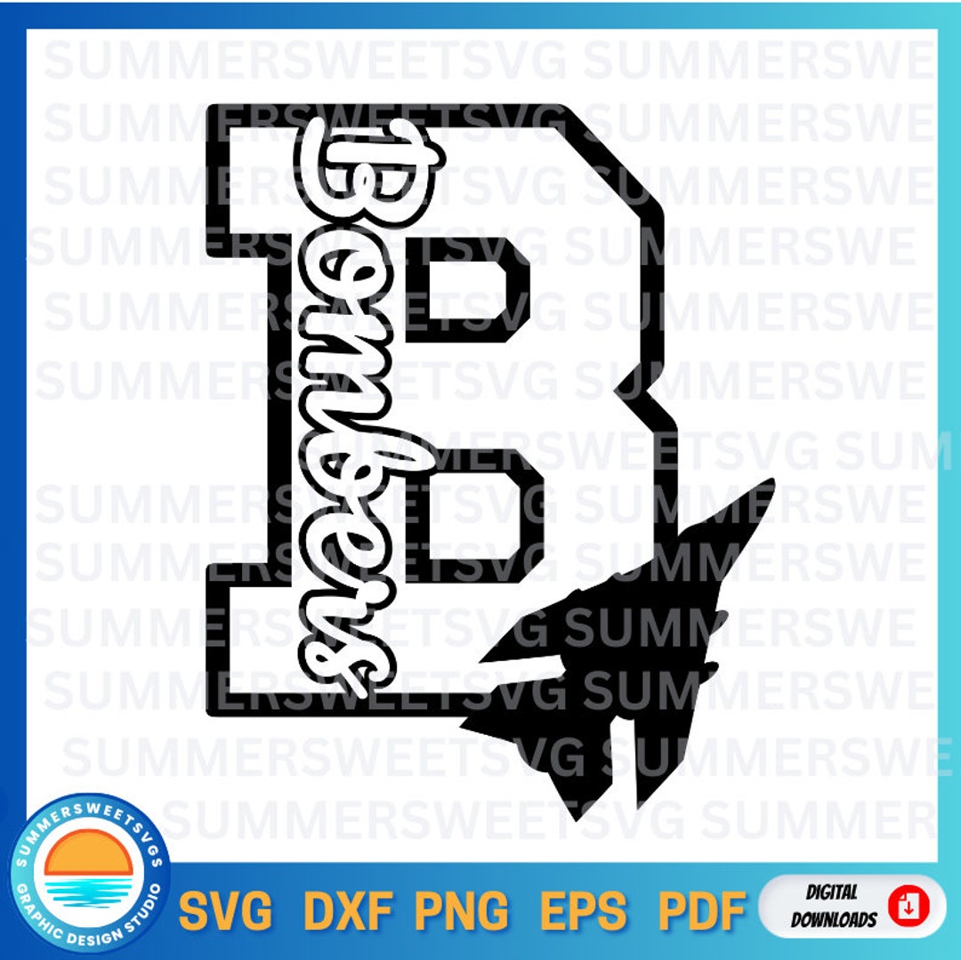 Bomber Svg, School Pride Svg, Cheer Mom, Monogram Svg, Png, Eps, Dxf ...