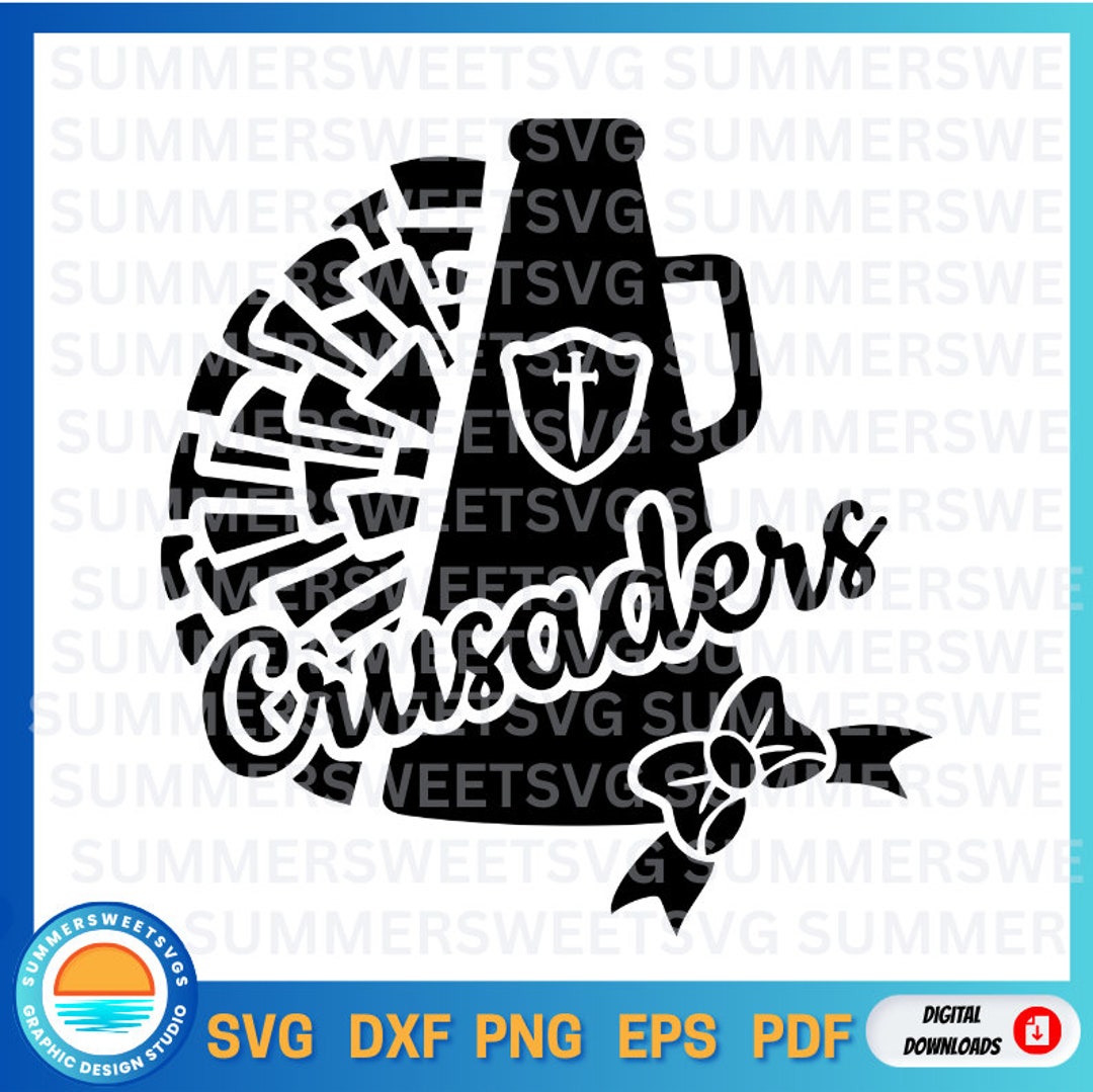 Crusaders SVG, Cheer Megaphone Svg, Cheer Mom Eps, Svg Png Dxf, Files ...
