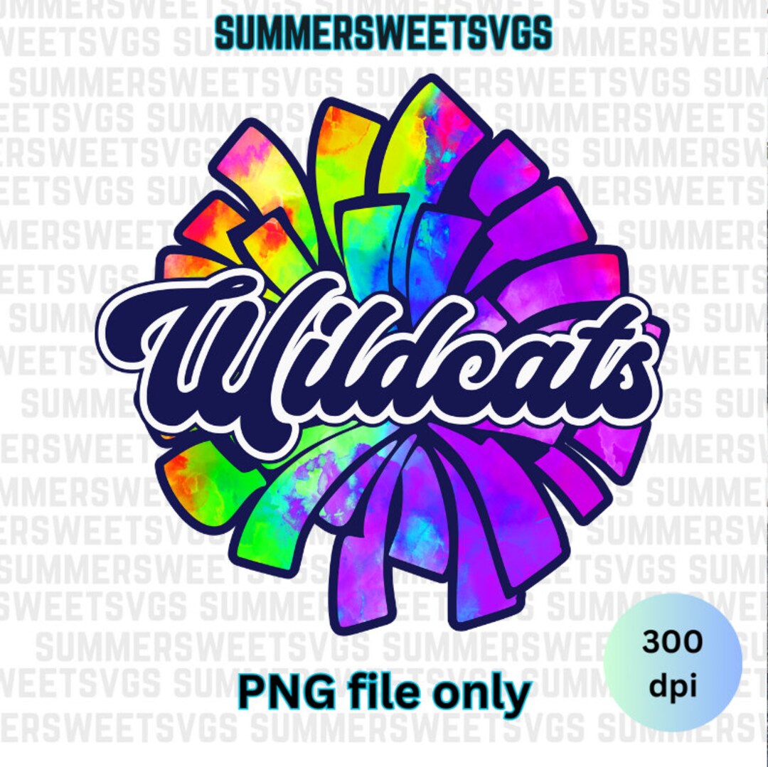 Wildcats PNG, Tye Dye Png, School Spirit, Team Spirit, Mascot Png ...