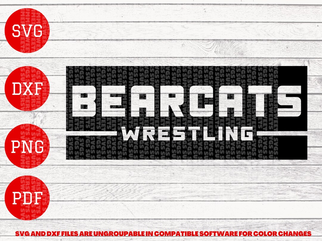 Bearcats Svg Wrestling Design Svg Cheer Mom Svg Team - Etsy