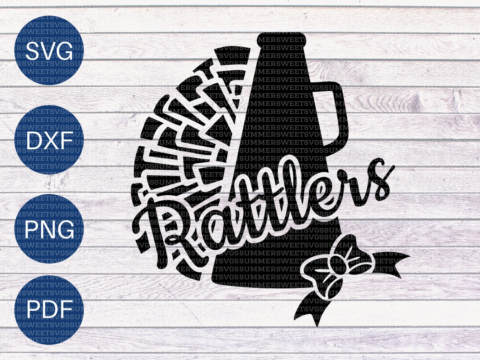 Rattlers Svg Pom Poms SVG Megaphone Svg School Spirit - Etsy