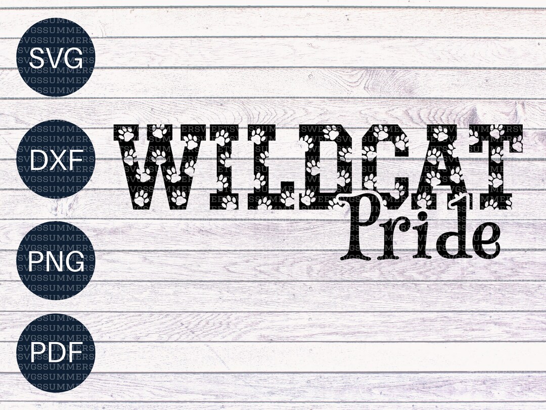 Wildcats Svg Cheerleader Svg Paw Prints Svg School Pride - Etsy Australia