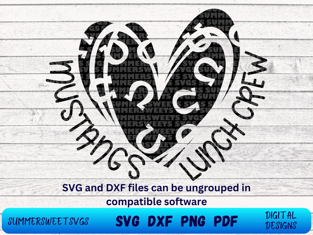 Mustangs Cafeteria Crew SVG Lunch Crew Svg Lunchroom - Etsy